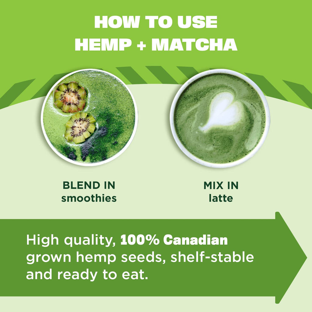 nutritious hemp and matcha powder