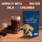 nutritious hot cocoa with mushrooms