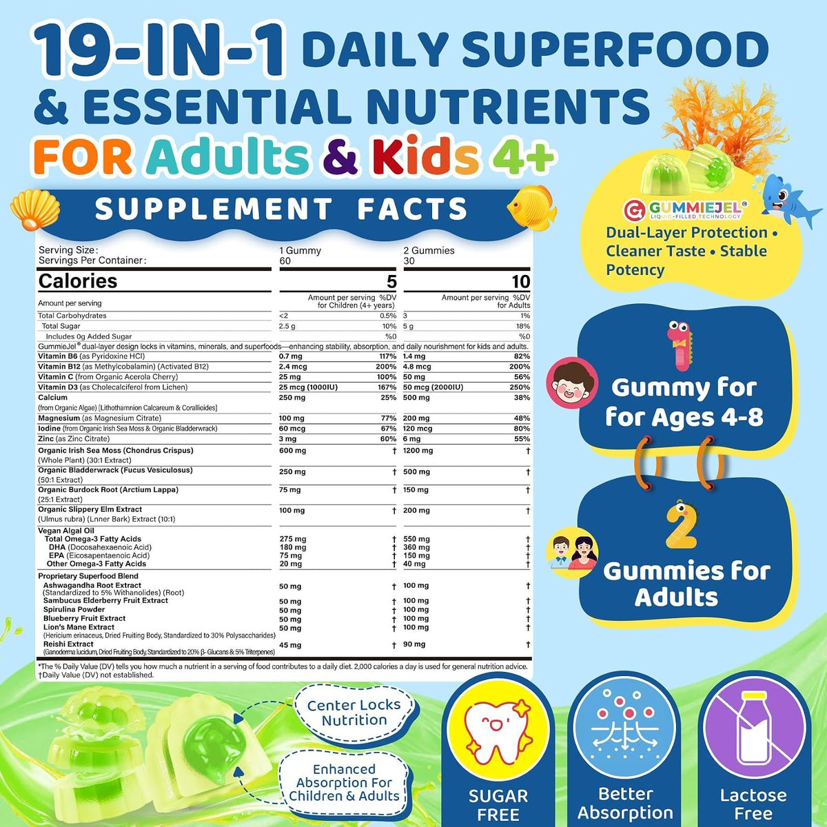 Nutritious Kids Gummies with Sea Moss