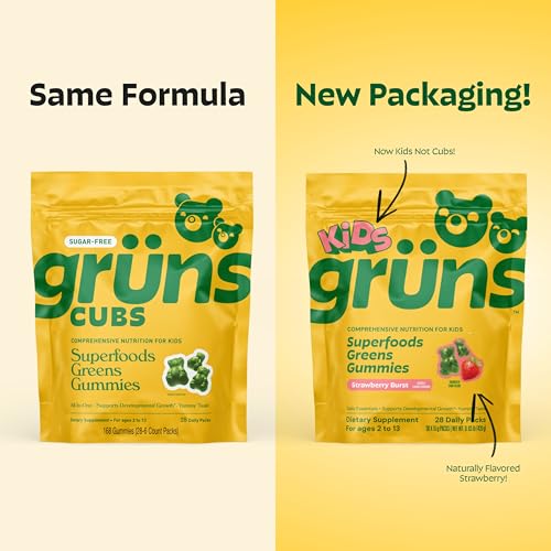 Nutritious kids gummy vitamins with alfalfa