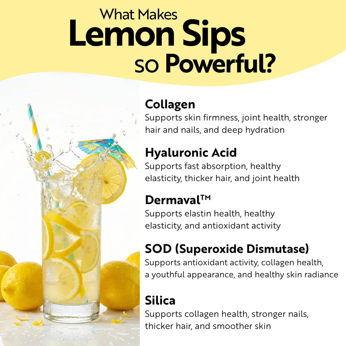 nutritious lemon sips with collagen