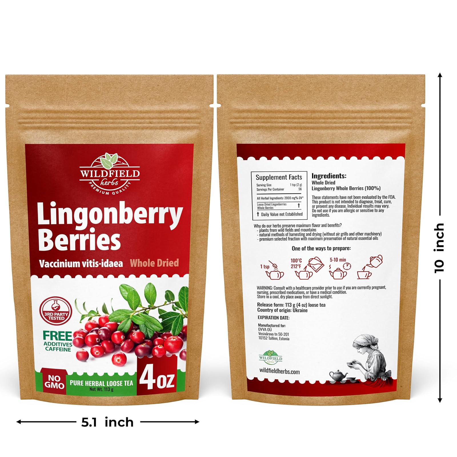 nutritious lingonberry tea for health
