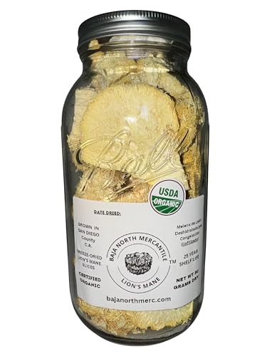 nutritious lion's mane mushroom slices