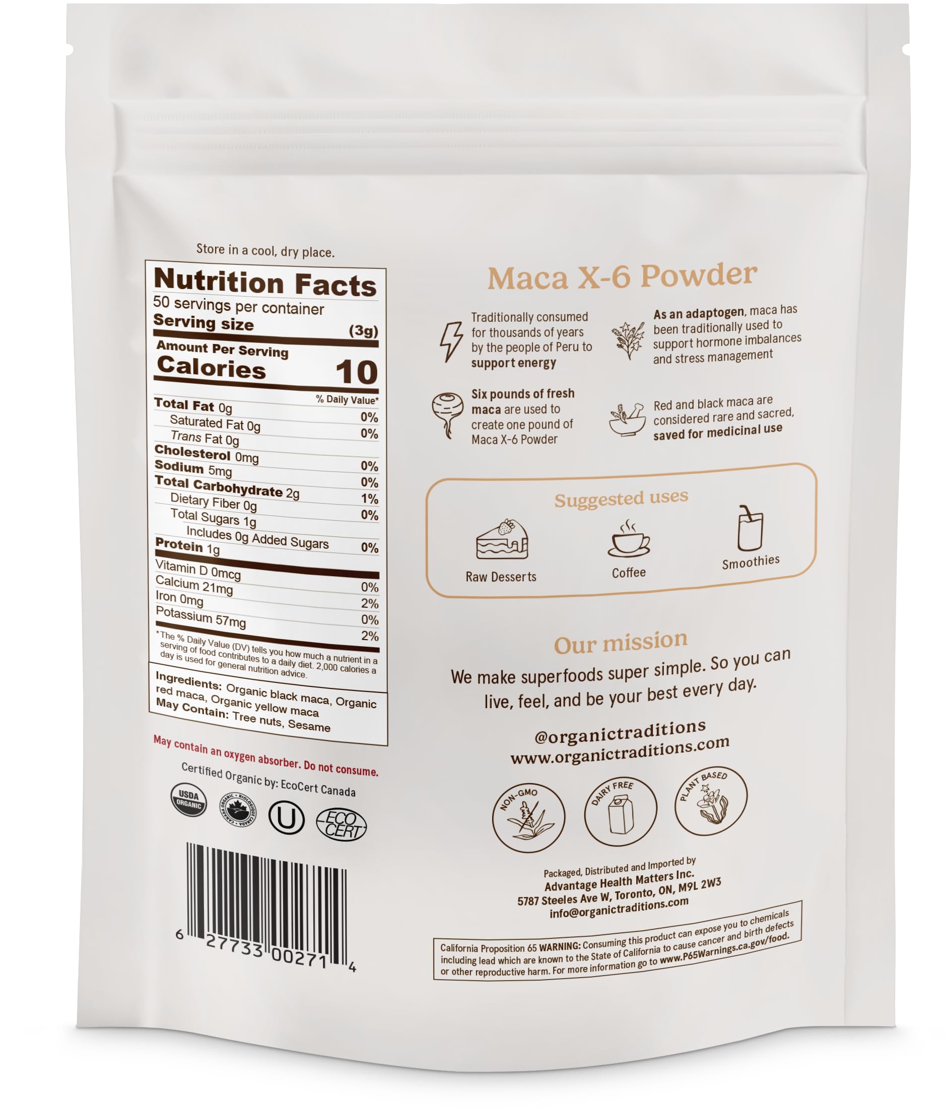 nutritious maca powder for health