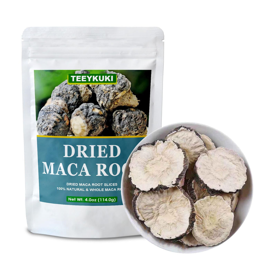 nutritious maca root tea slices