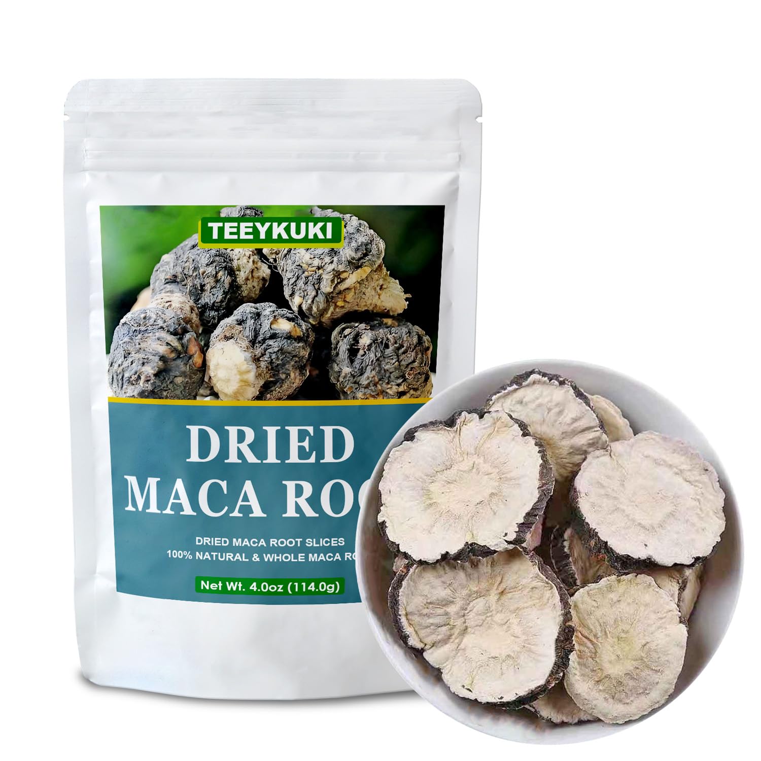 nutritious maca root tea slices