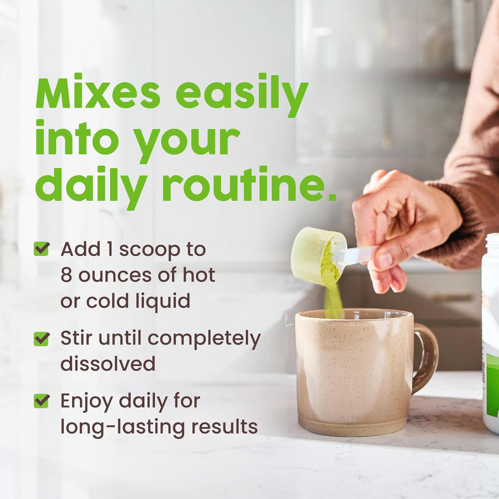 nutritious matcha latte with collagen