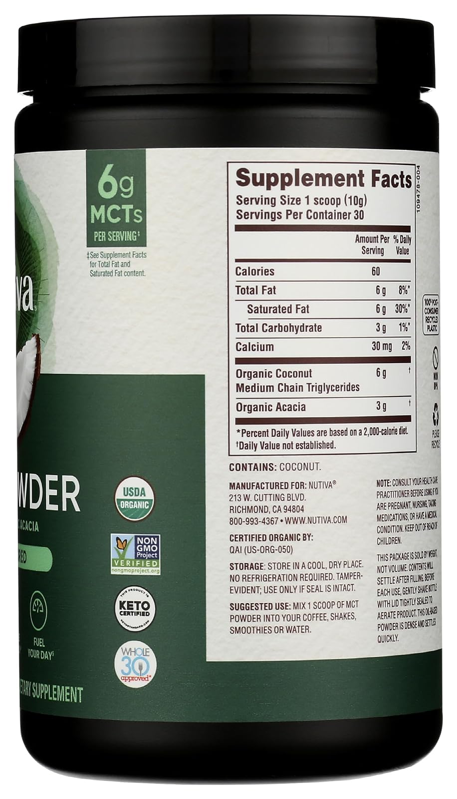 nutritious MCT oil for weight management