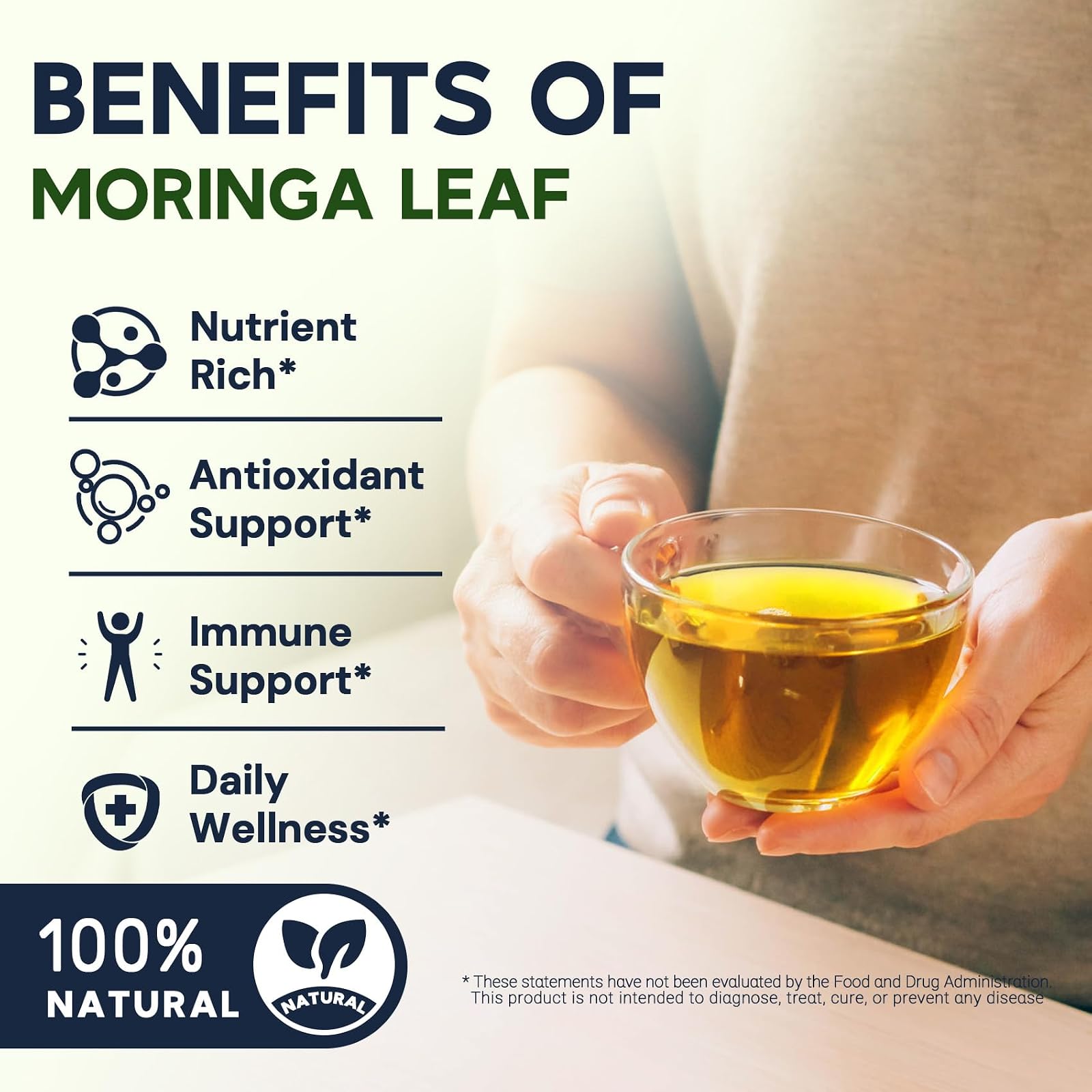 nutritious moringa leaf herbal tea