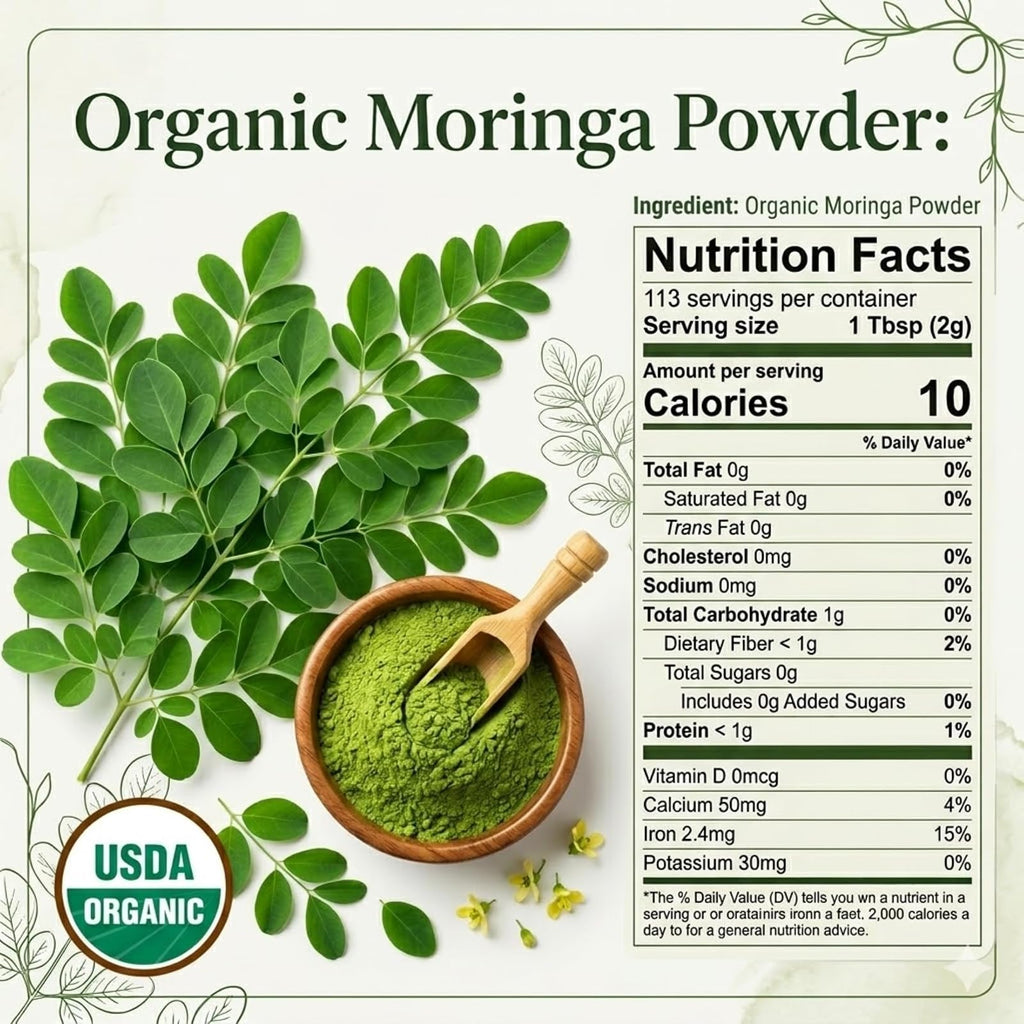 Nutritious Moringa Leaf Powder supplement