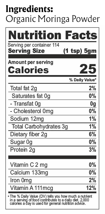nutritious moringa powder bulk bag