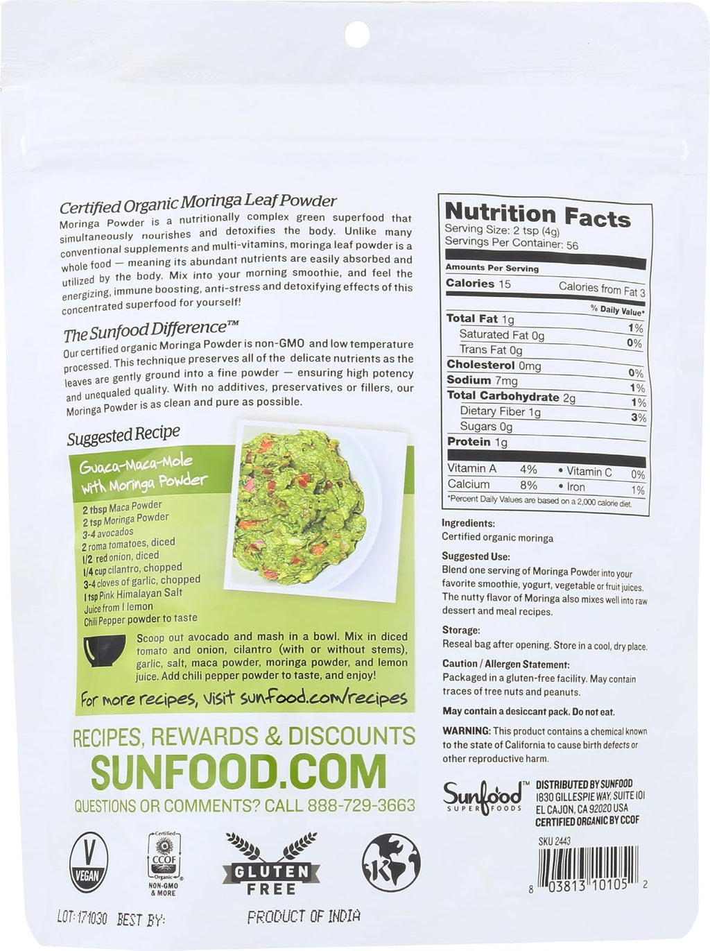 nutritious moringa powder for baking