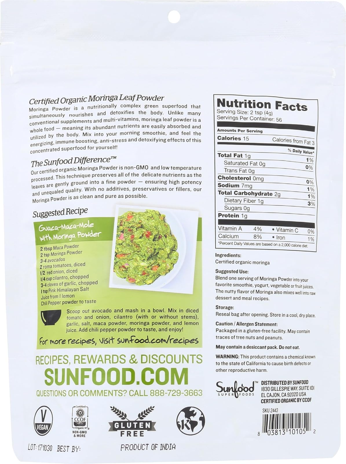 nutritious moringa powder for baking