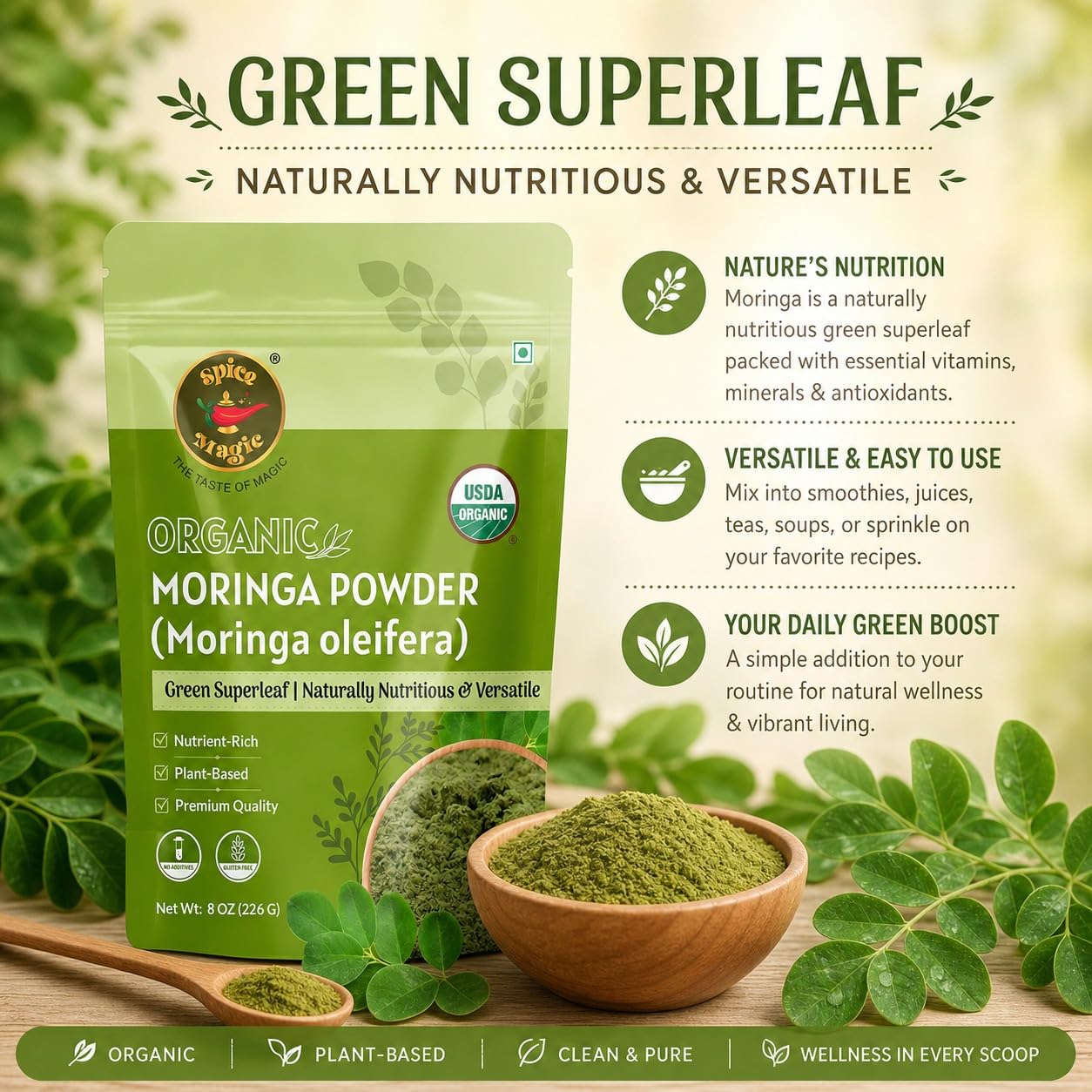 nutritious moringa powder for baking