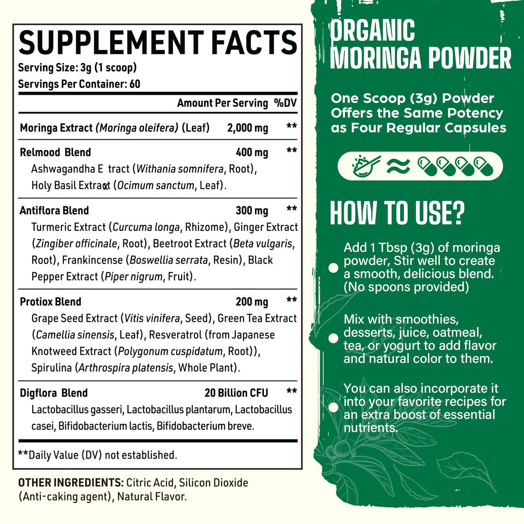 nutritious moringa powder for energy