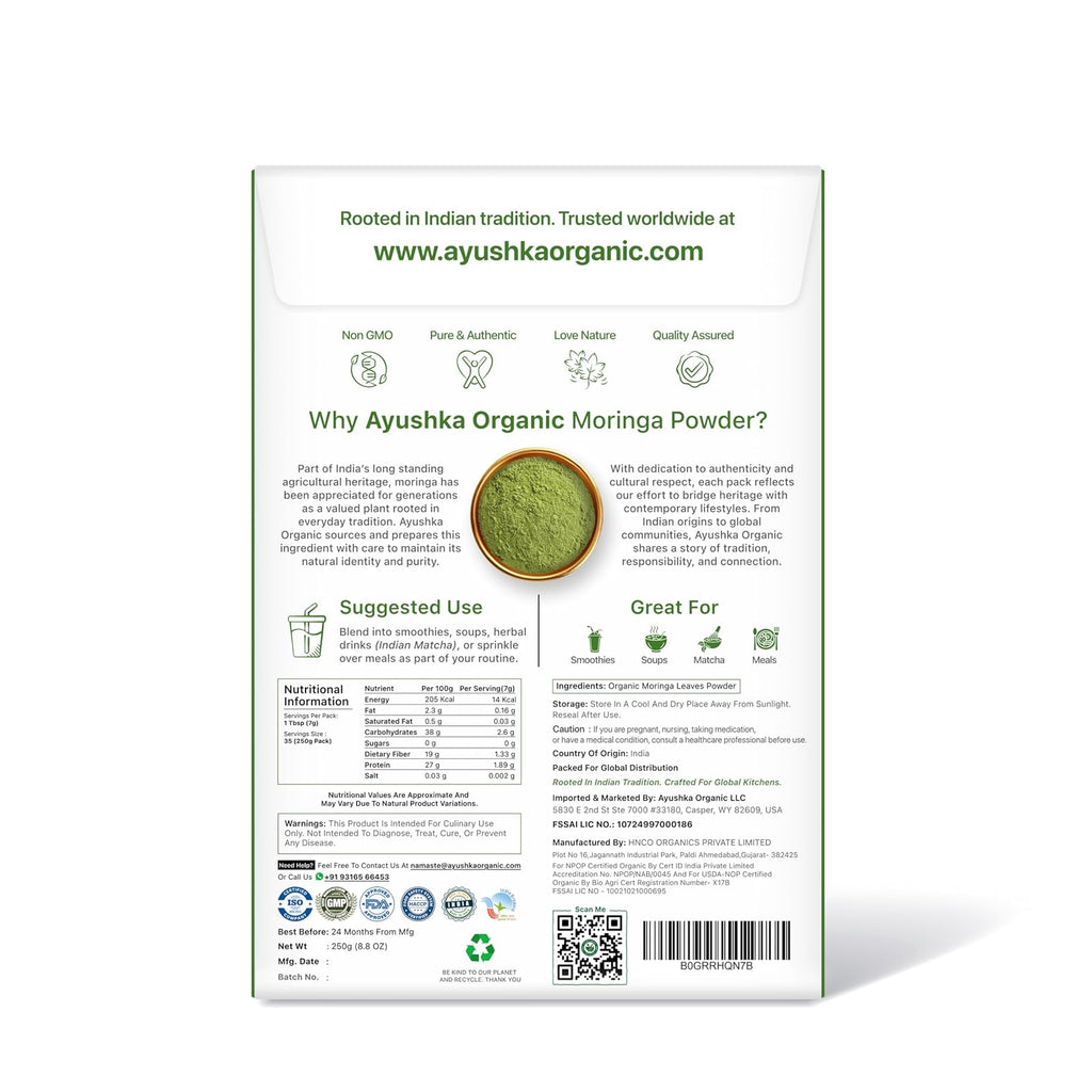 nutritious Moringa powder for smoothies