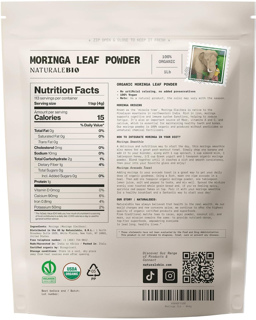 nutritious moringa powder for wellness