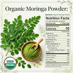 nutritious moringa powder in resealable pouch