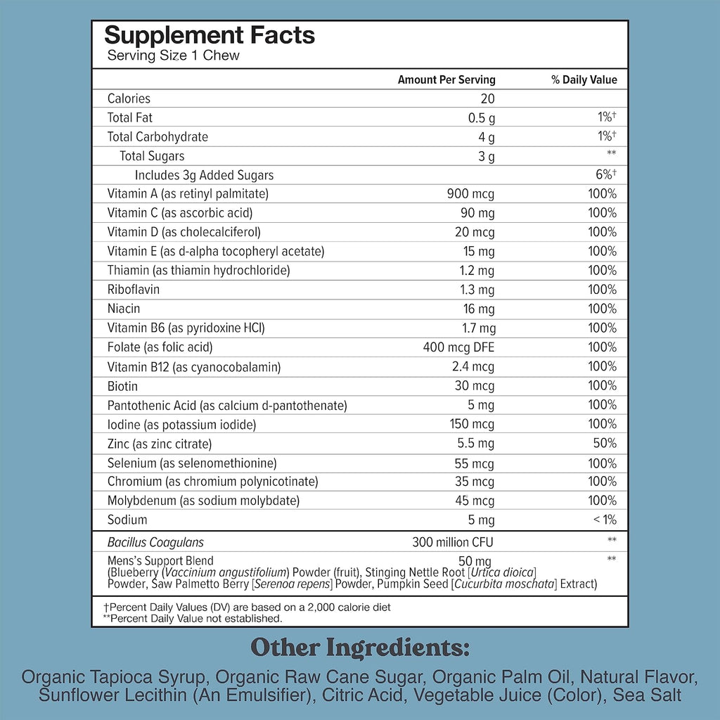nutritious multivitamin chews for men