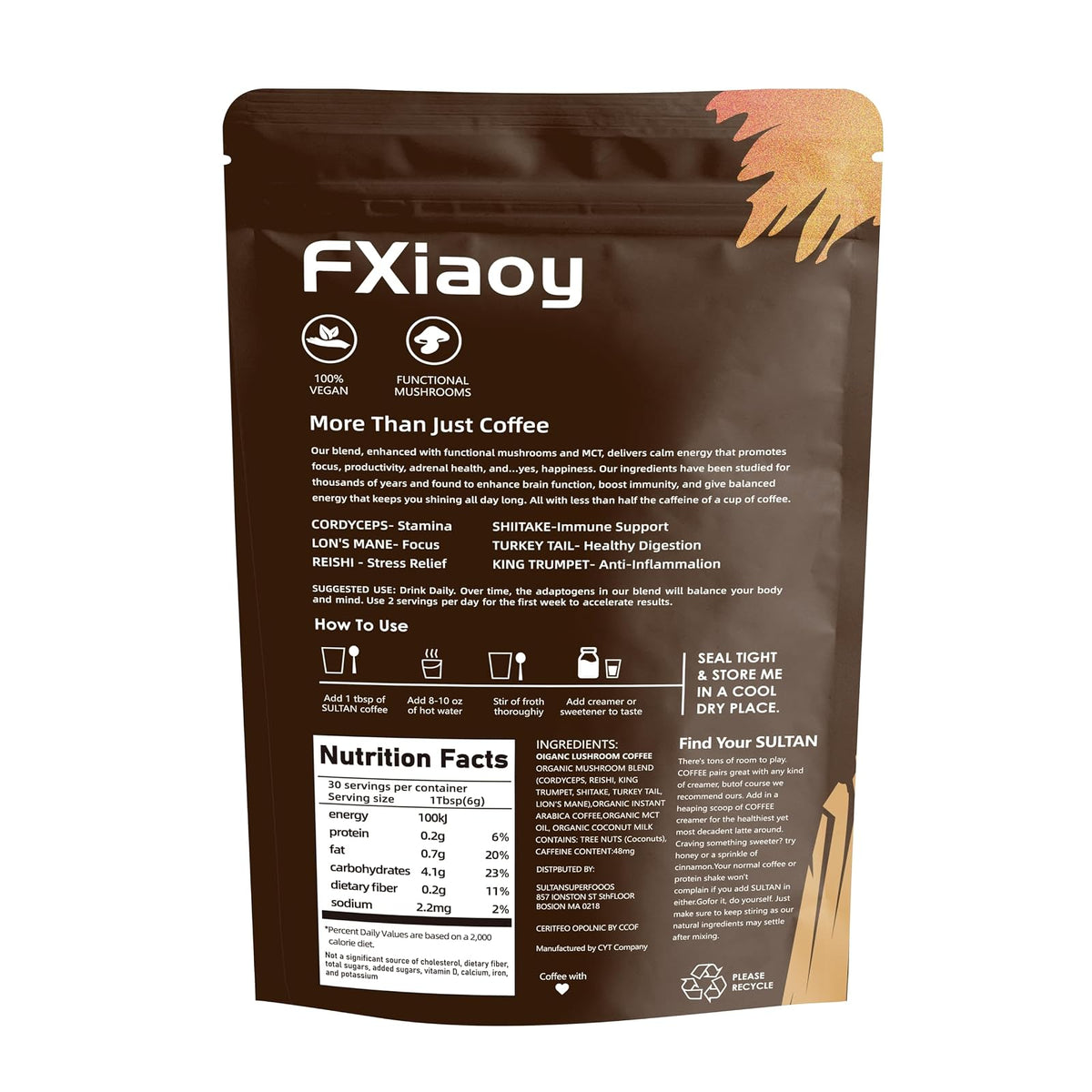 nutritious mushroom coffee blend
