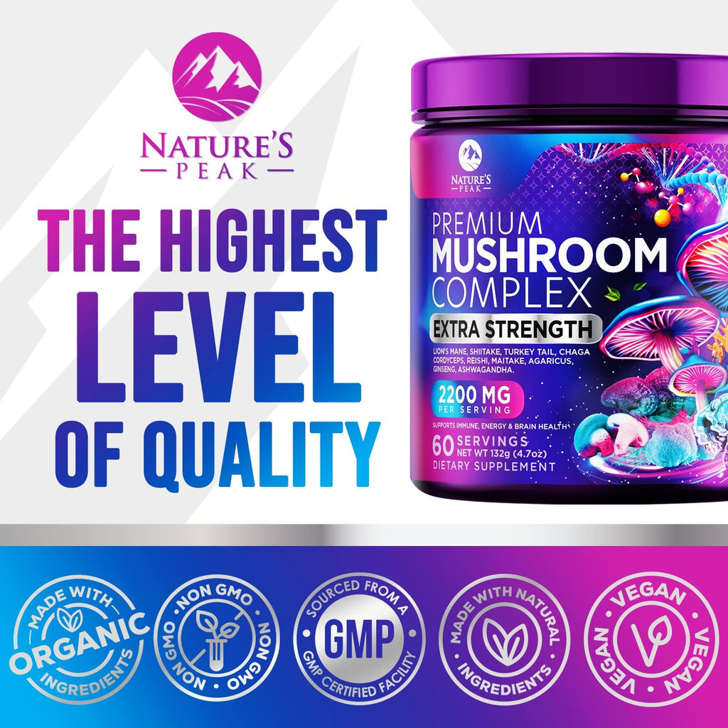 nutritious mushroom powder blend supplement