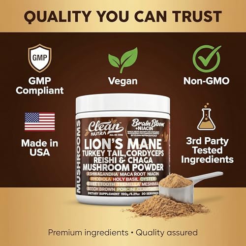 Nutritious mushroom powder for daily energy