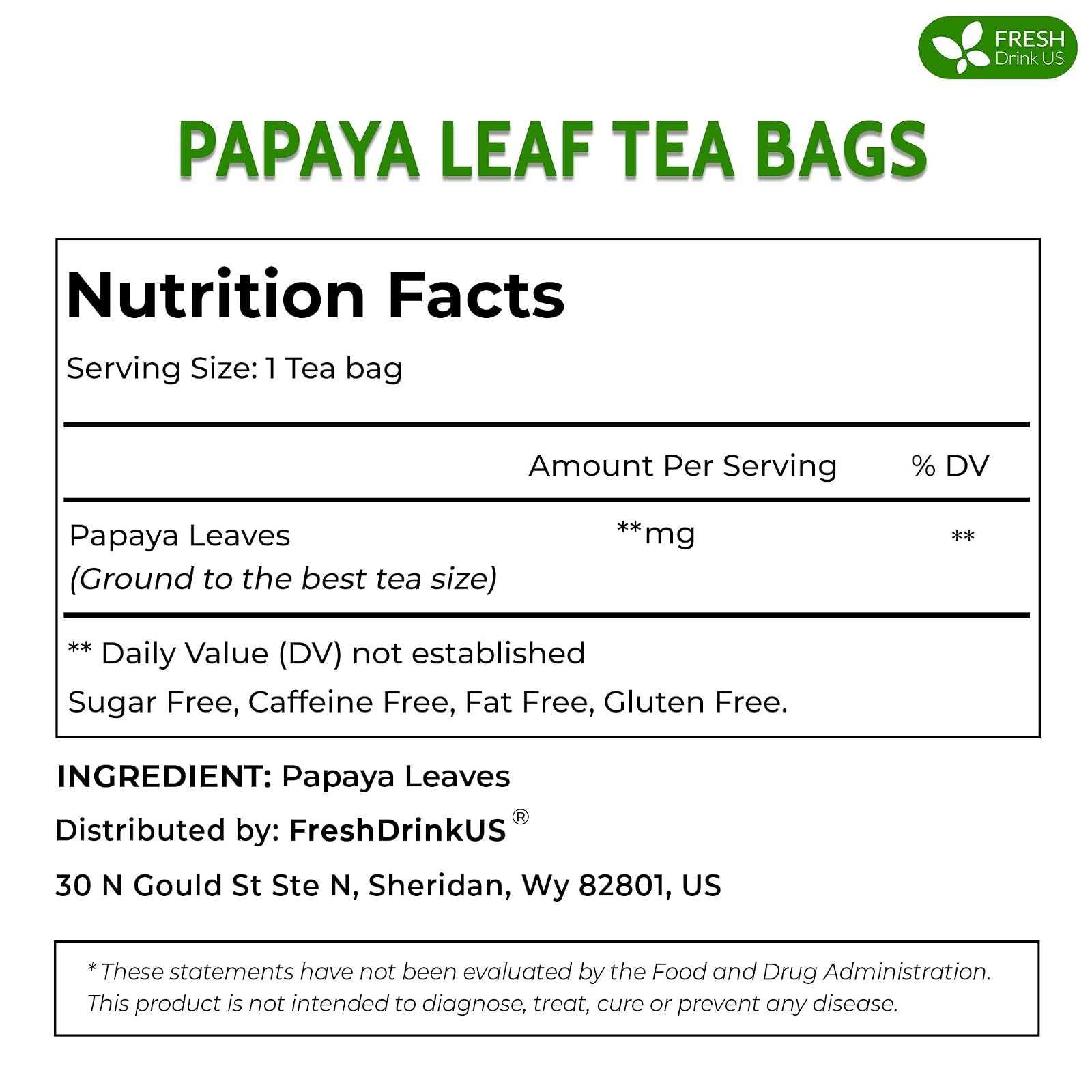 nutritious papaya leaf tea blend