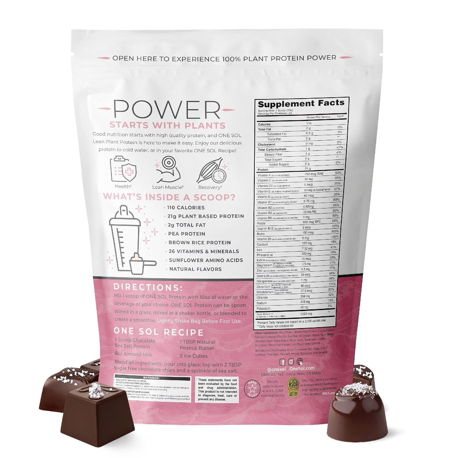 nutritious pea protein powder blend