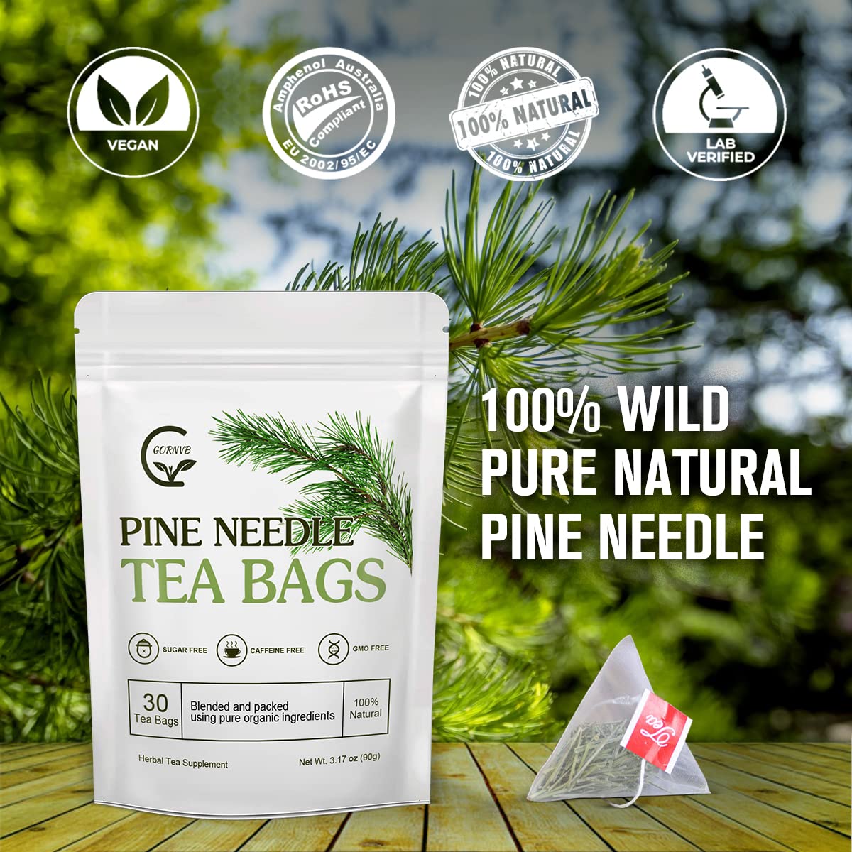 nutritious pine needle tea infusion