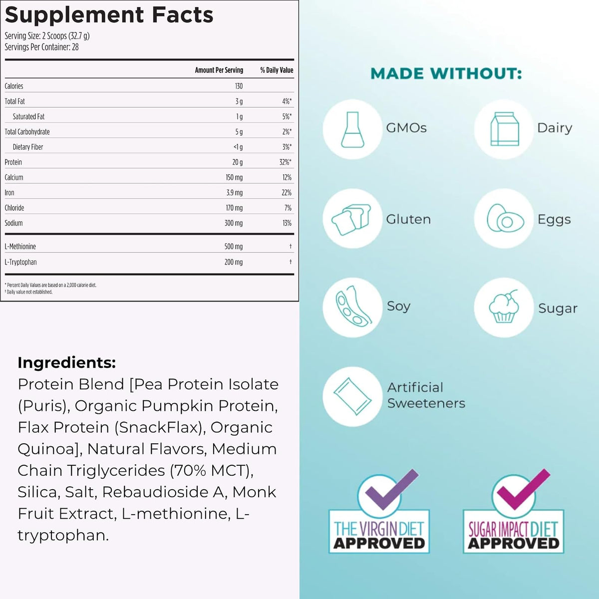 nutritious plant based protein powder
