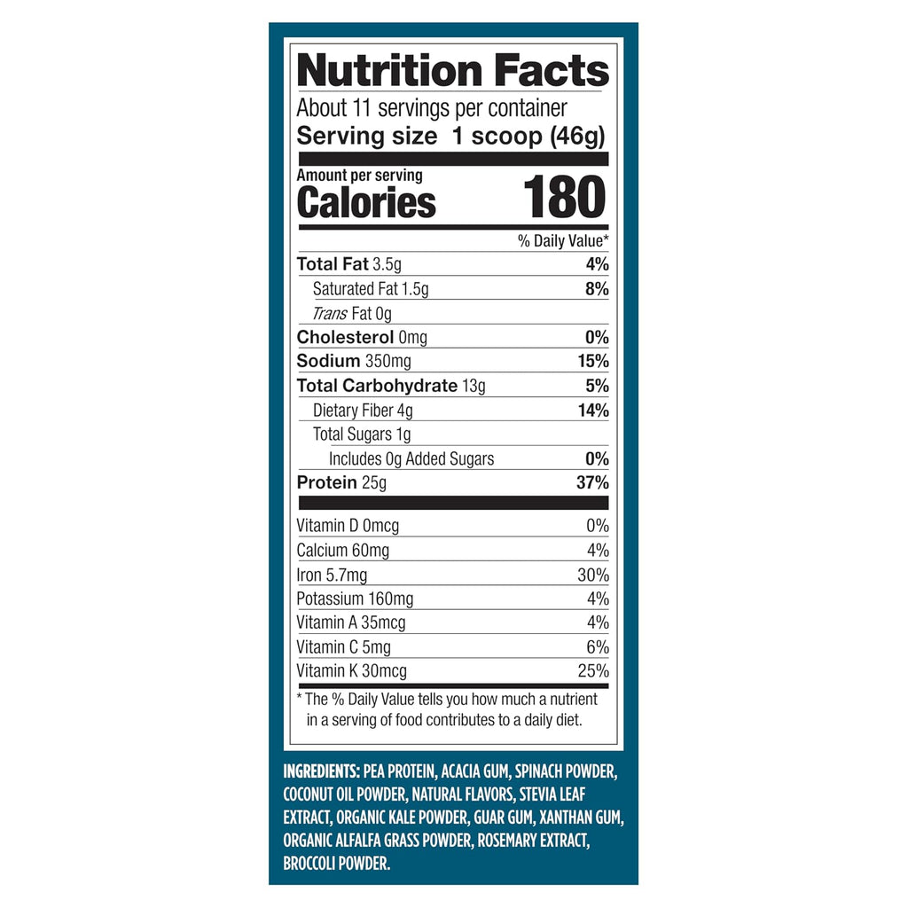 nutritious plant based protein powder