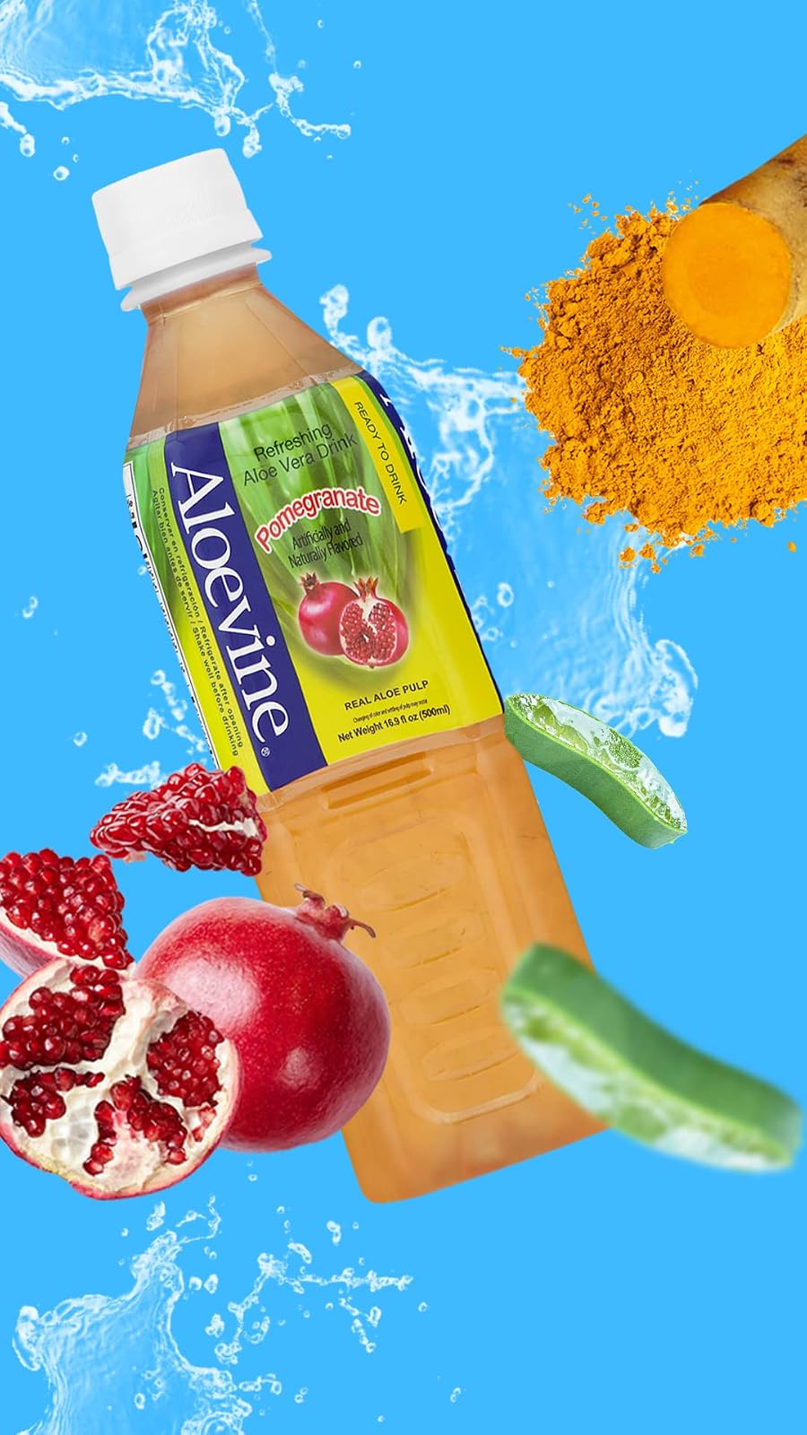nutritious pomegranate infused aloe drink