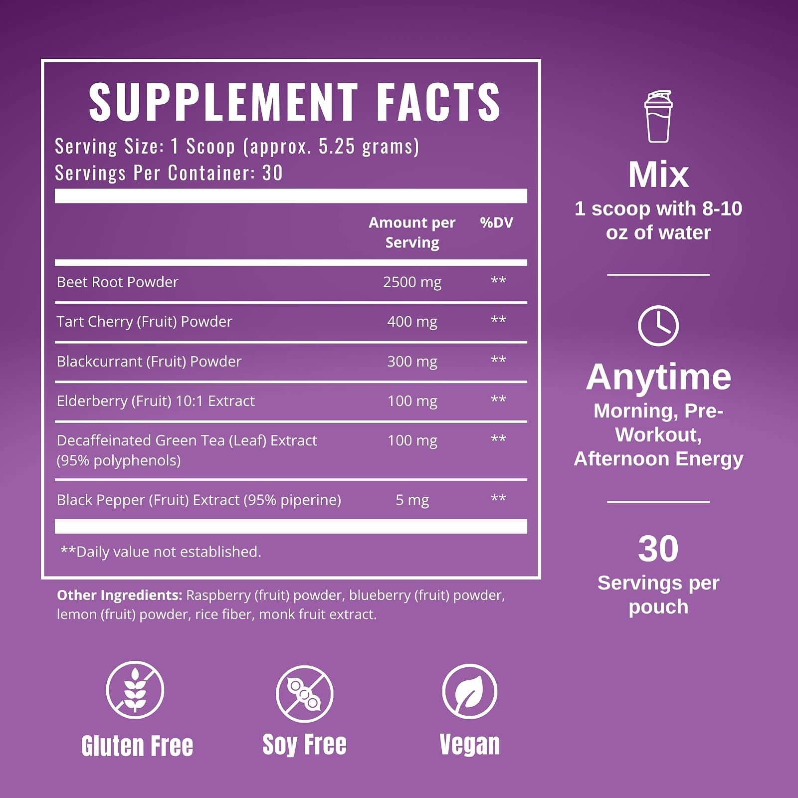 nutritious powder for enhanced performance