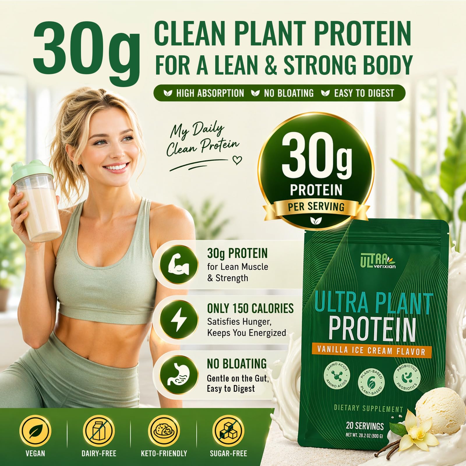 Nutritious protein powder for active lifestyle