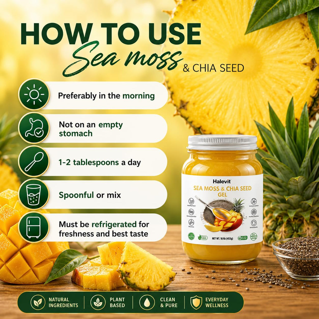 Nutritious sea moss gel for smoothies