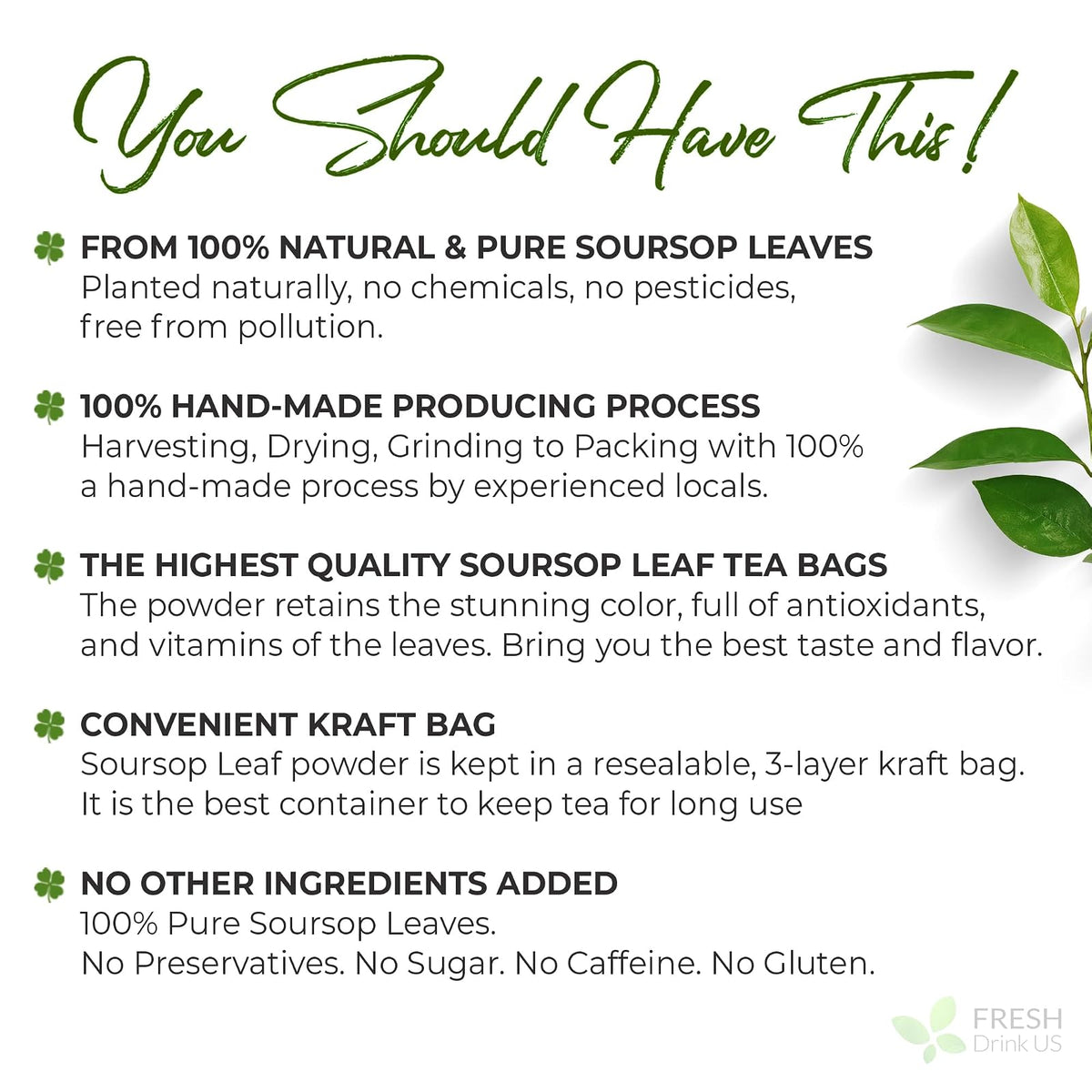 nutritious soursop leaves powder for wellness