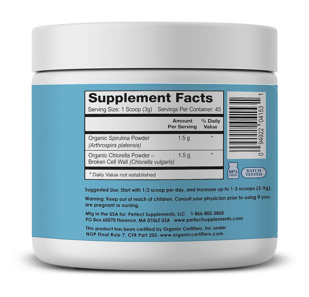 nutritious spirulina and chlorella blend