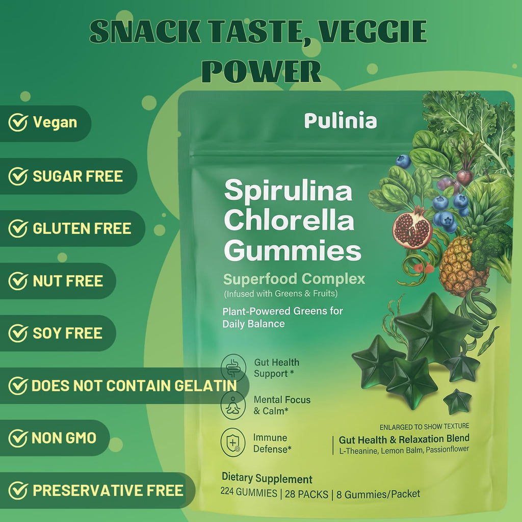 nutritious spirulina chlorella gummies