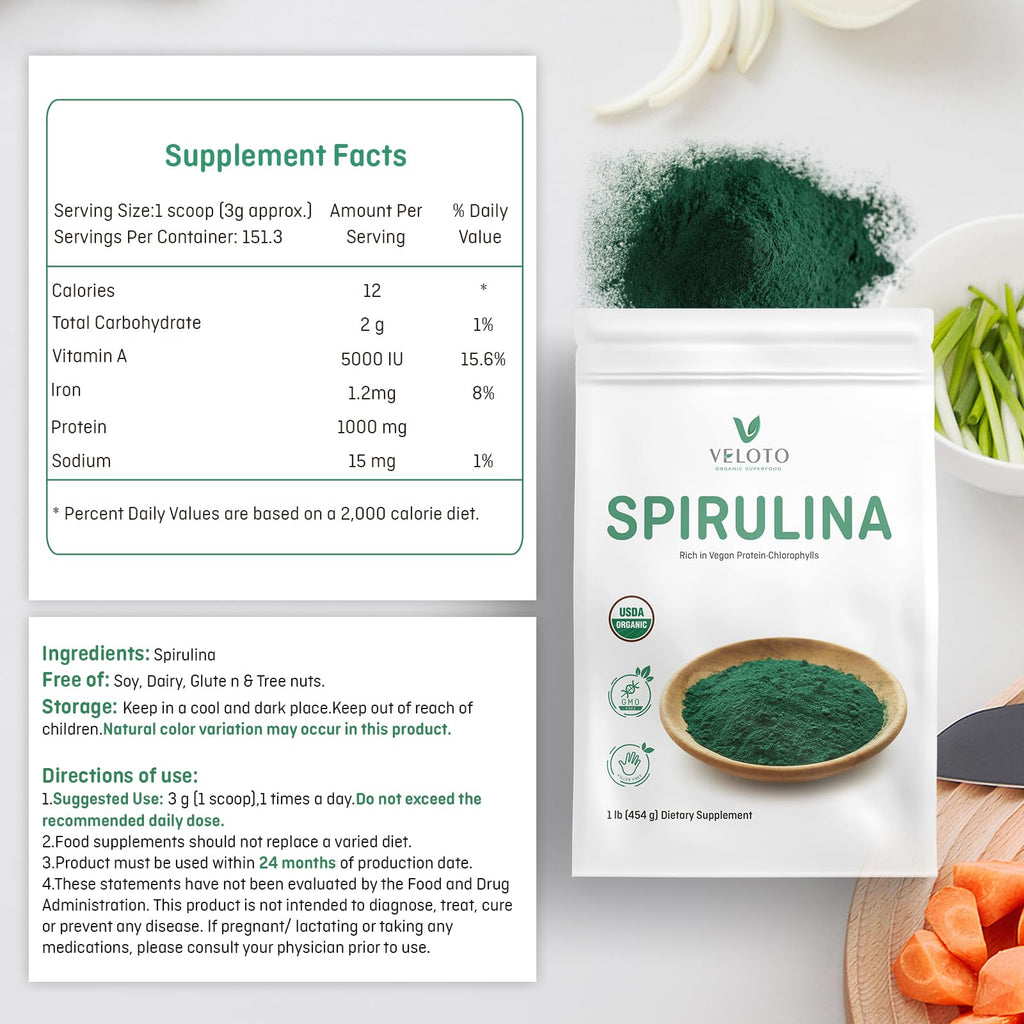 nutritious spirulina for vegan diets