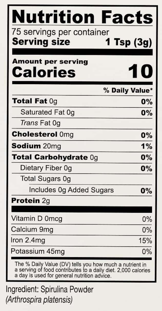 nutritious spirulina powder for baking