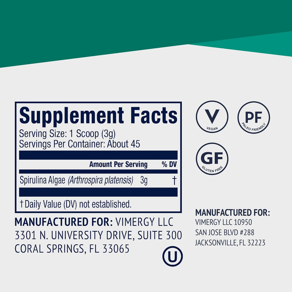 Nutritious spirulina powder for baking