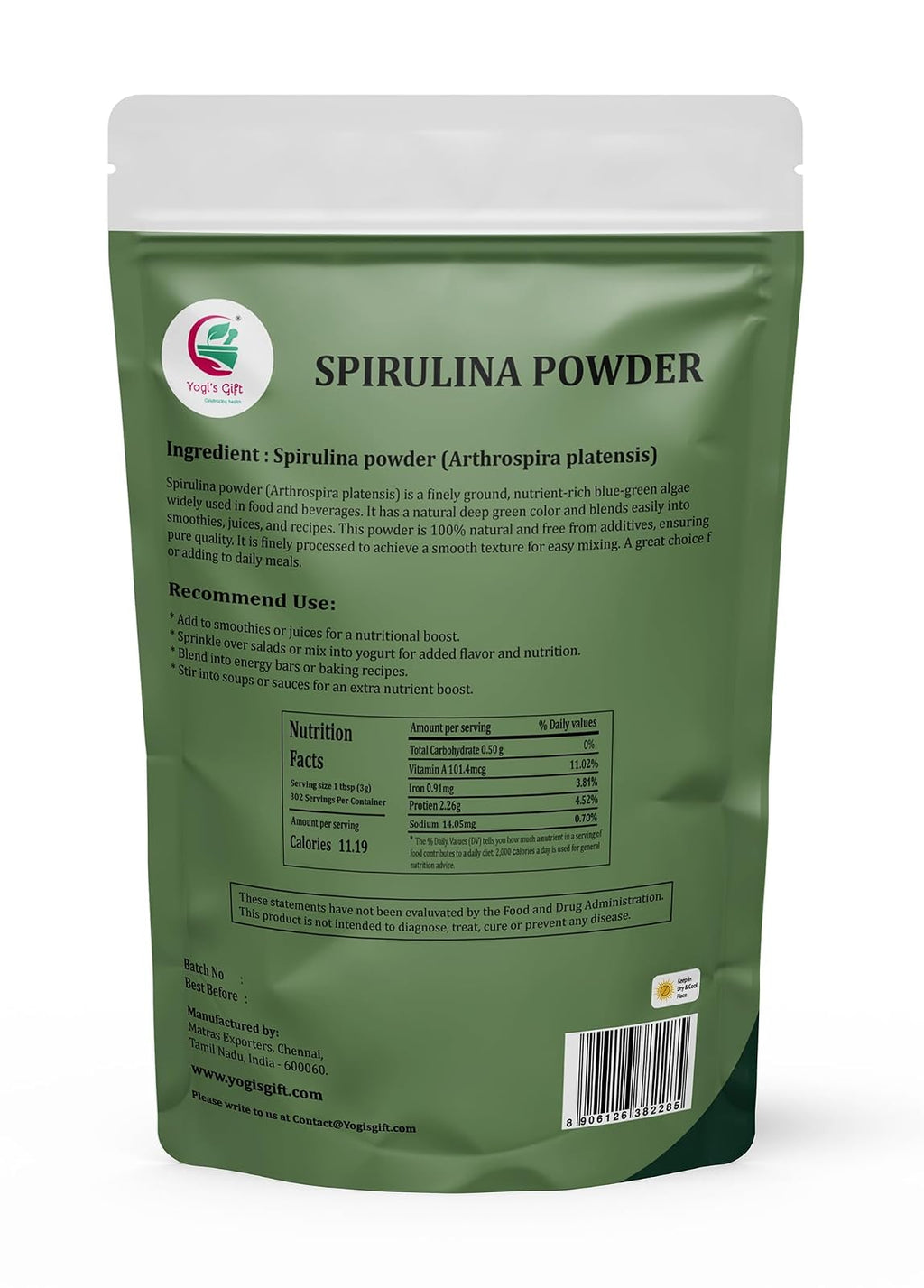 nutritious spirulina powder for energy boost