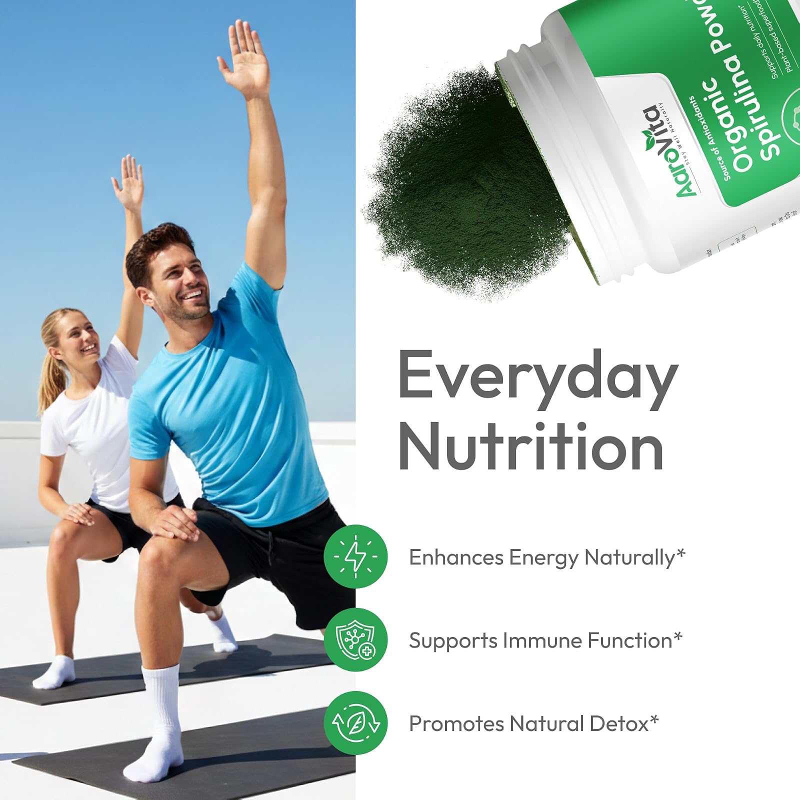 nutritious spirulina powder for energy