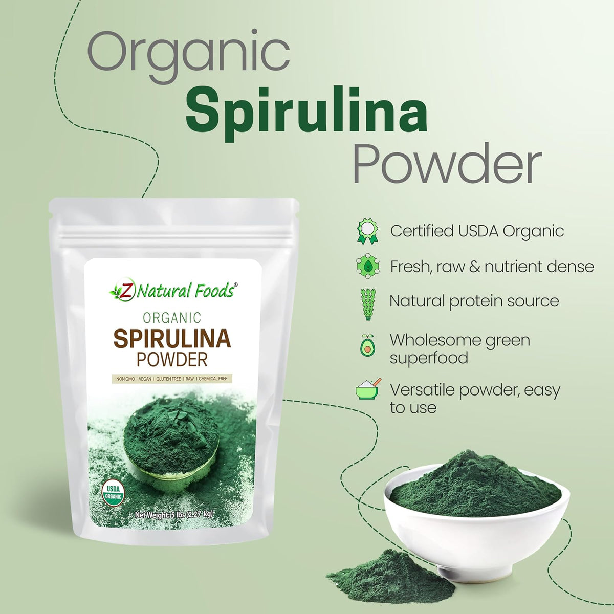 nutritious spirulina powder for energy