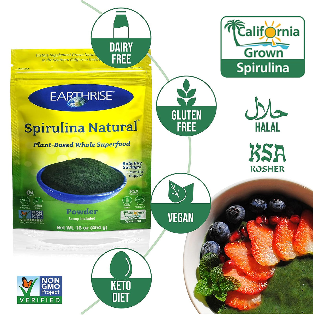 nutritious spirulina powder for health