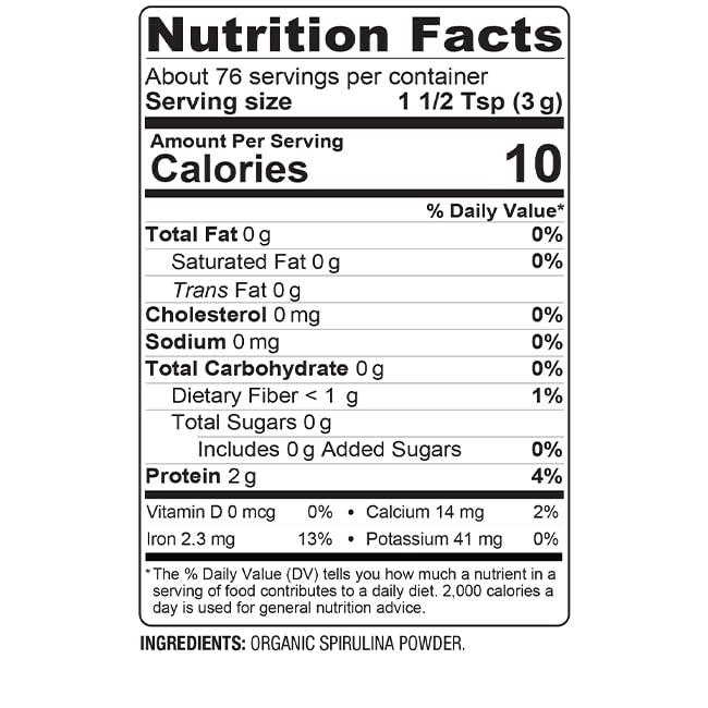 nutritious spirulina superfood for energy