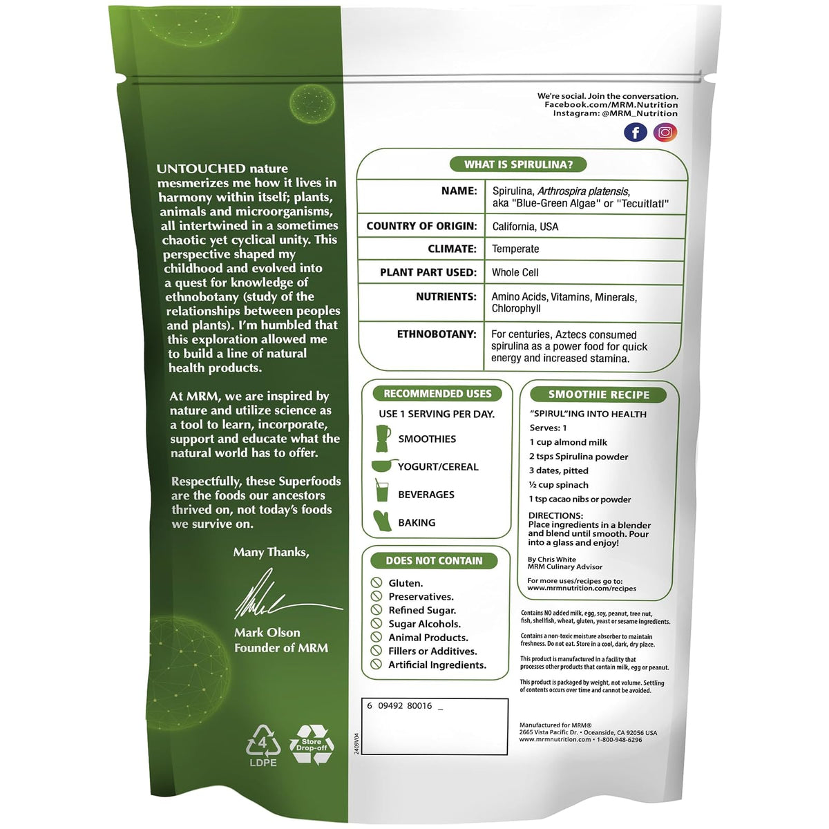 nutritious spirulina supplement for energy