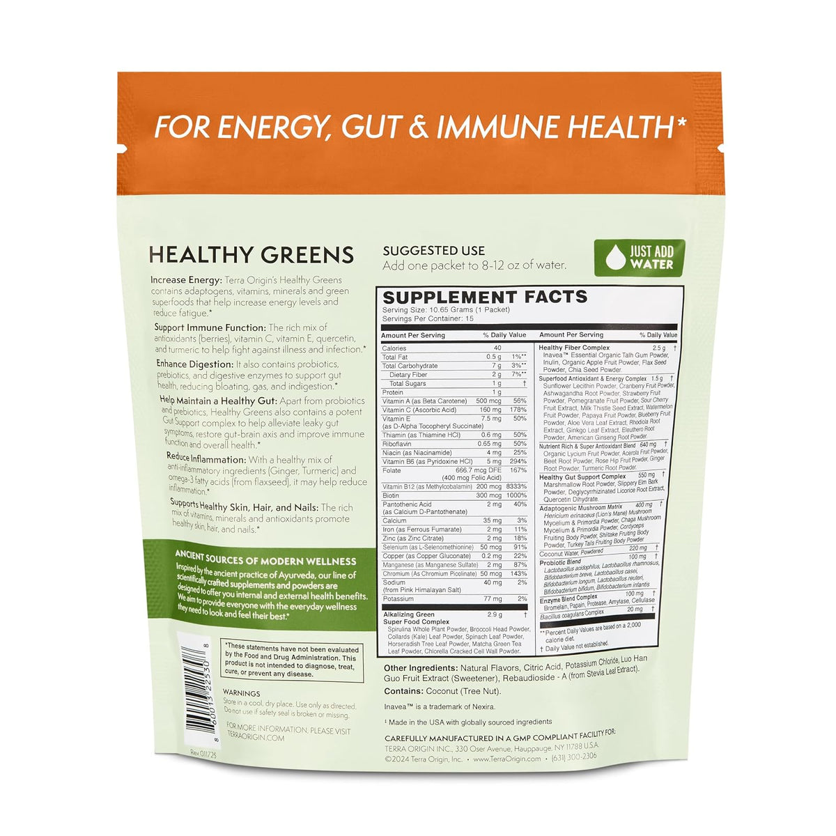 nutritious super greens for energy