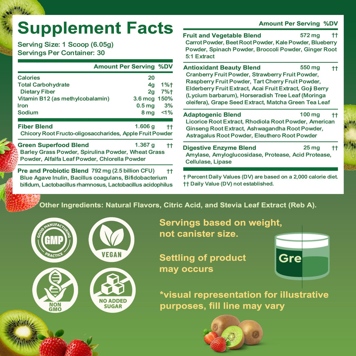 nutritious superfood greens drink mix
