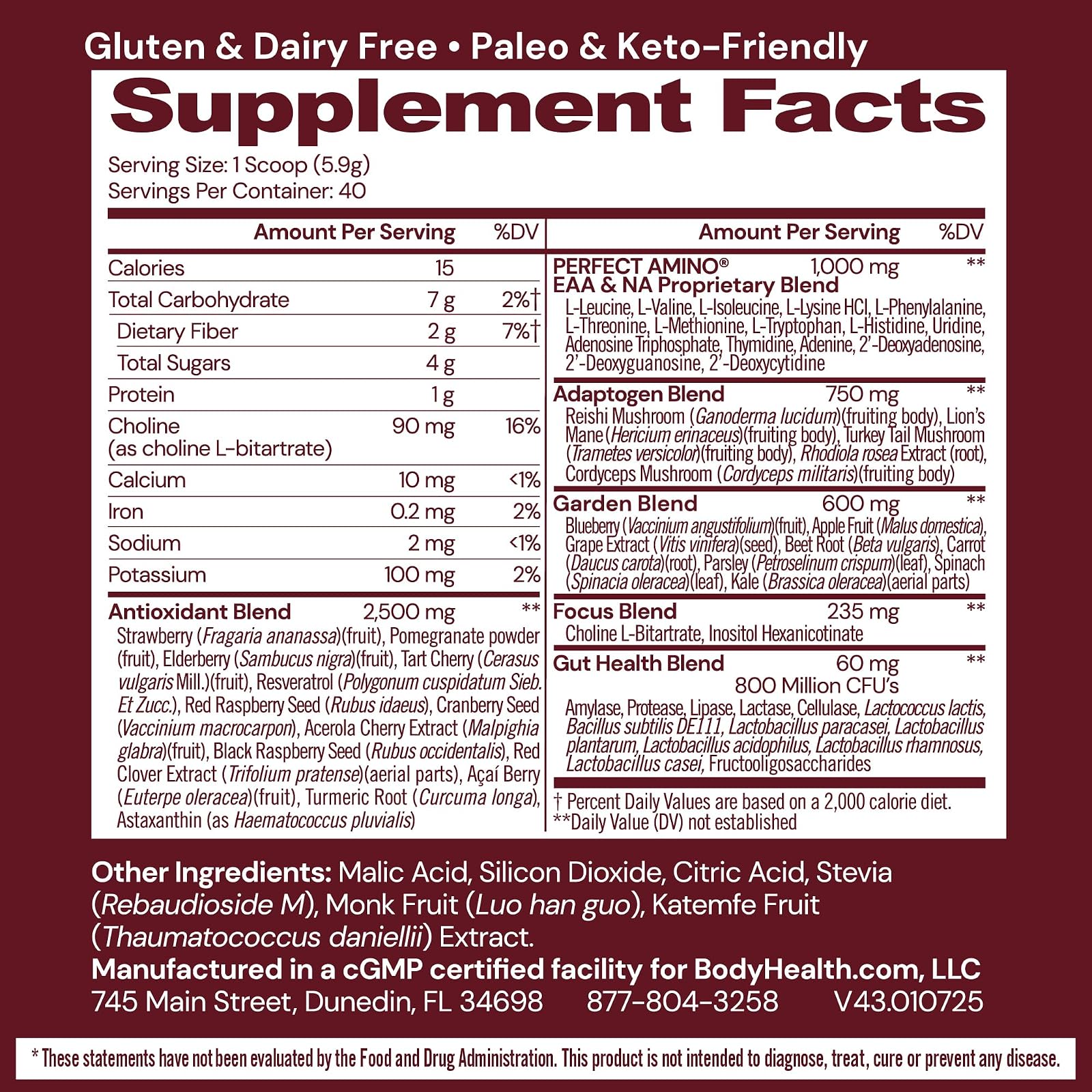 nutritious superfood powder for energy